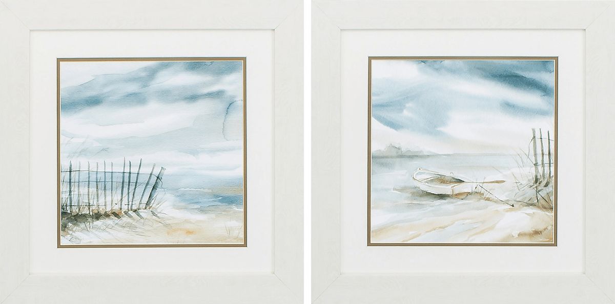 Simmental Teal Blue,Green Artwork Set Of 2 | Rooms to Go