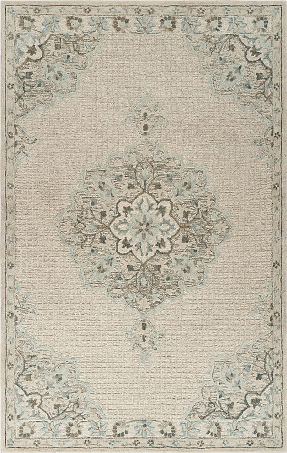 Siye Ivory Beige Rug | Rooms to Go