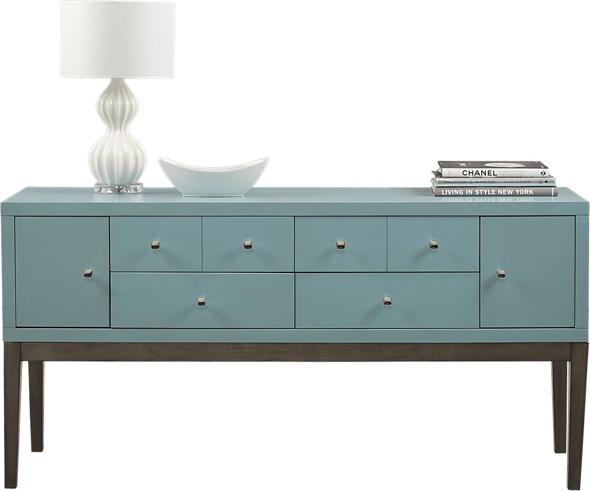 Skyler Sky Blue Colors Credenza | Rooms to Go
