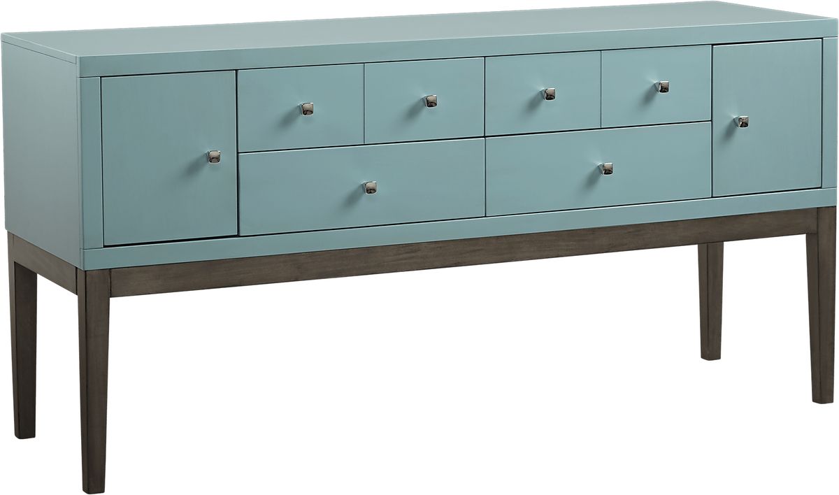 Skyler Sky Blue Colors Credenza | Rooms to Go