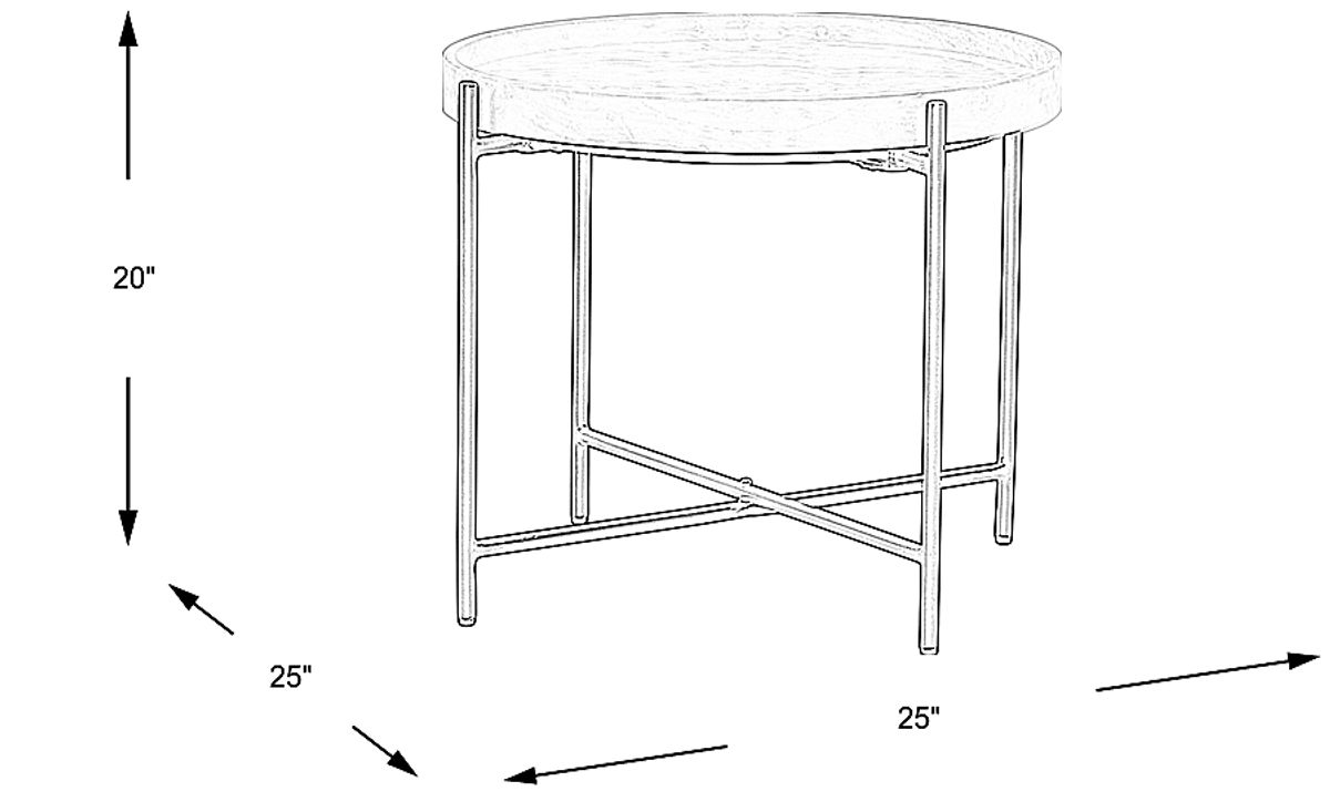 Slabtown Gold Colors,Metal End Table | Rooms to Go