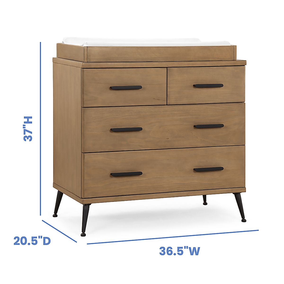 Delta Children Sloane Acorn,Black Black,Brown,Colors 4 Drawer Dresser ...