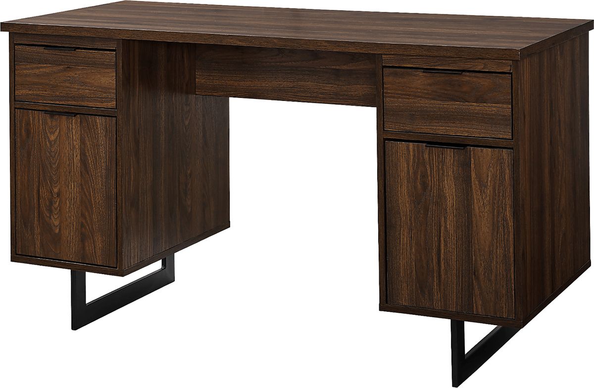 Sloatfield Walnut Dark Wood Desk | Rooms to Go