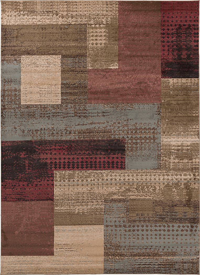 Smilax I Brown,Green,Red Rug | Rooms to Go