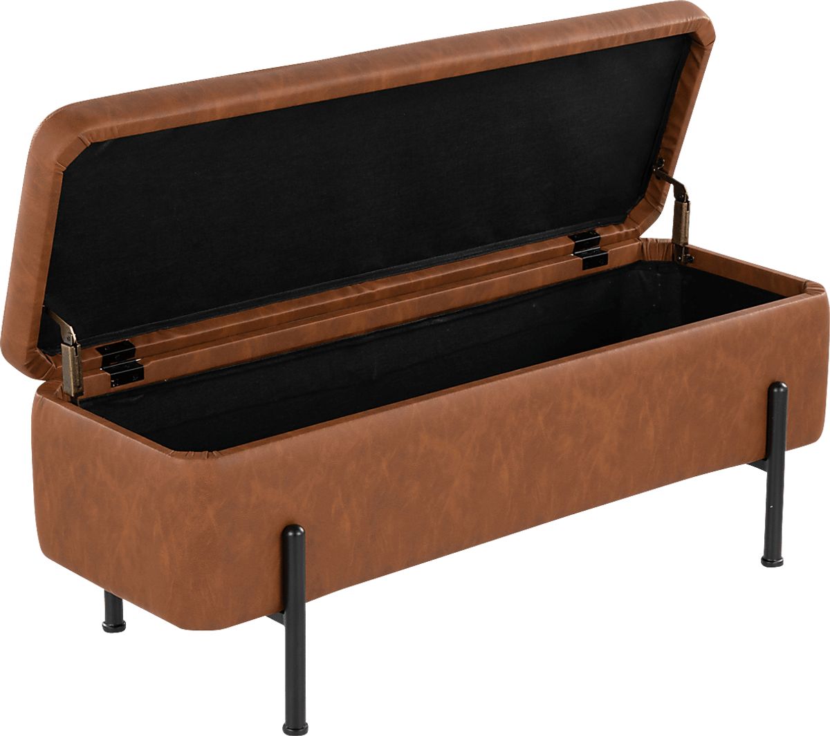 Smout Black Black,Colors Camel Brown Polyurethane Fabric Bench | Rooms ...