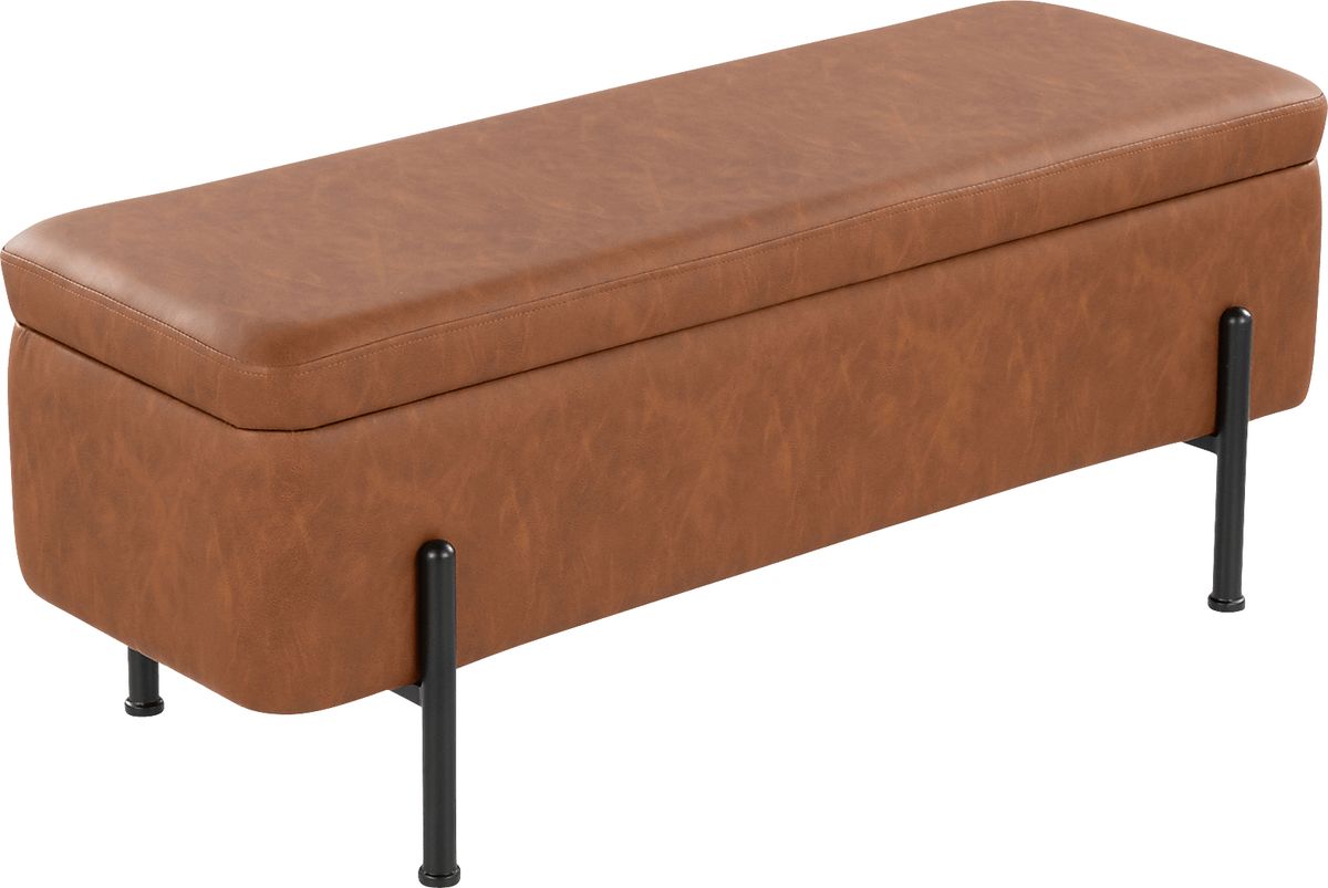 Smout Black Black,Colors Camel Brown Polyurethane Fabric Bench | Rooms ...