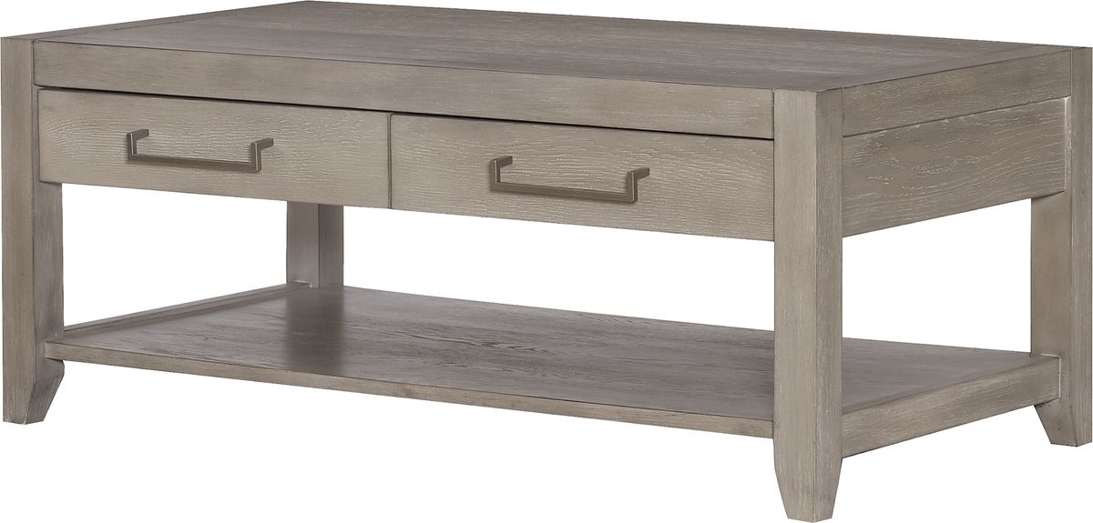 Socastee Gray 2 Drawer Cocktail Table | Rooms to Go