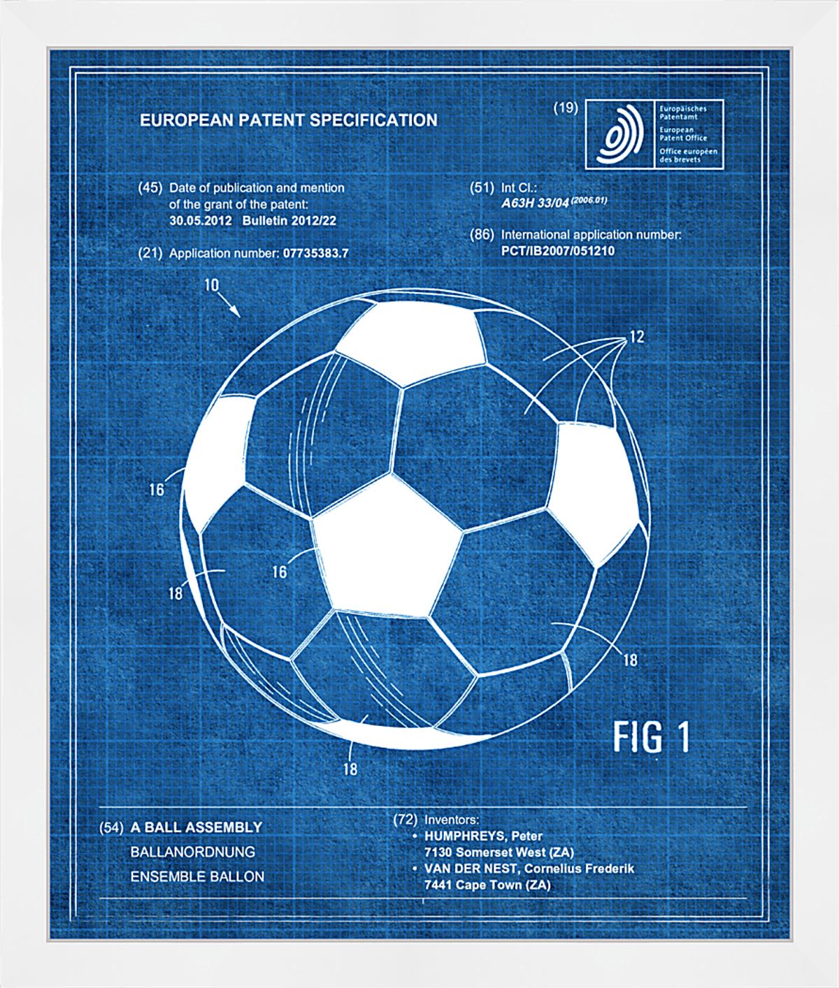 Soccer Ball Blueprint I Artwork | Rooms to Go