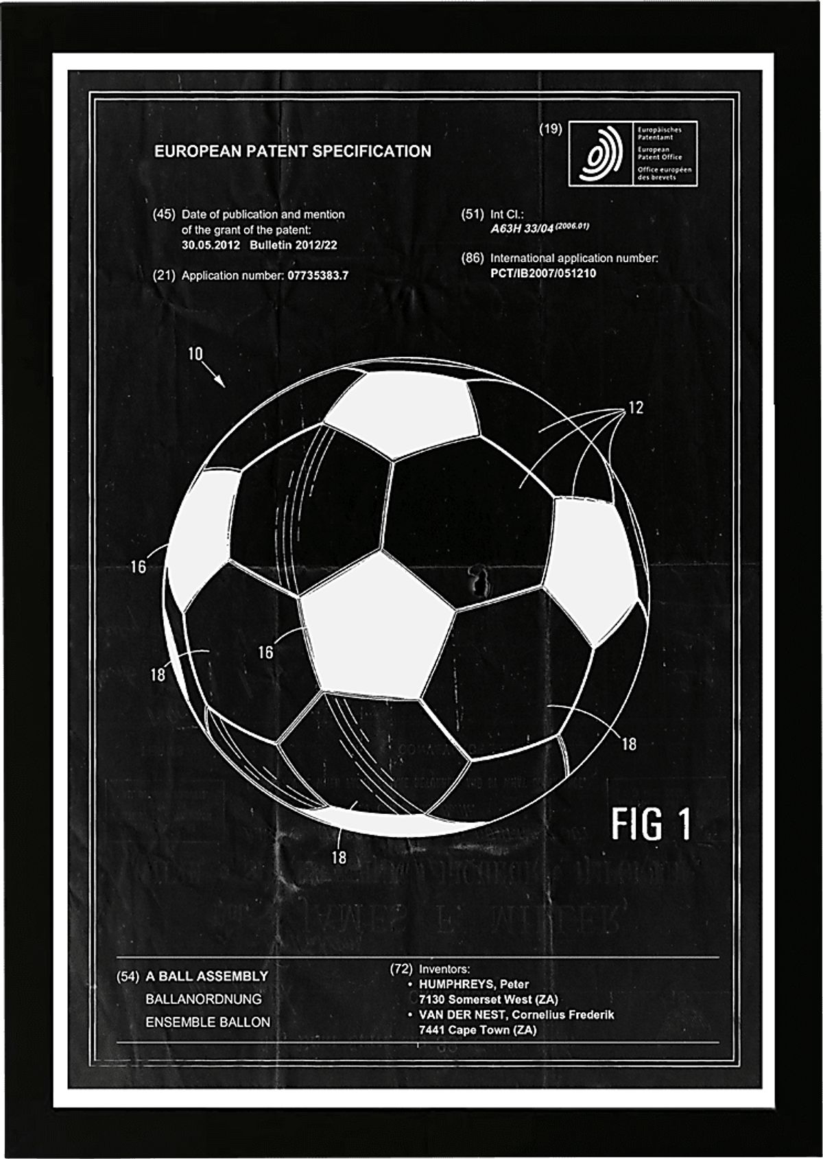 Soccer Ball Blueprint II Artwork | Rooms to Go