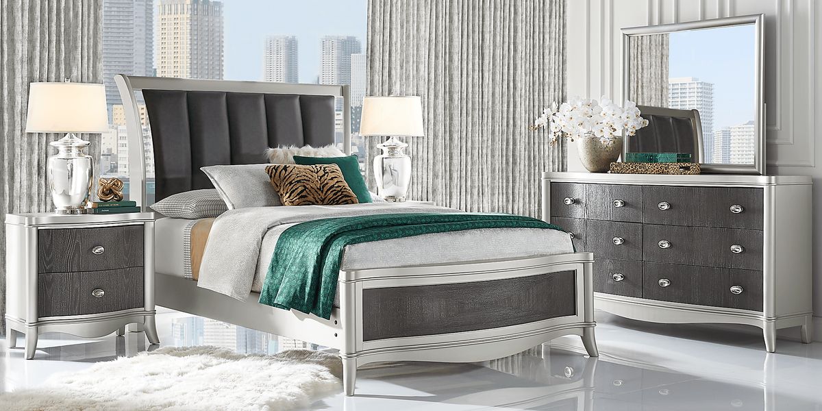 Annabella Espresso 6 Pc King Upholstered Bedroom - Rooms To Go