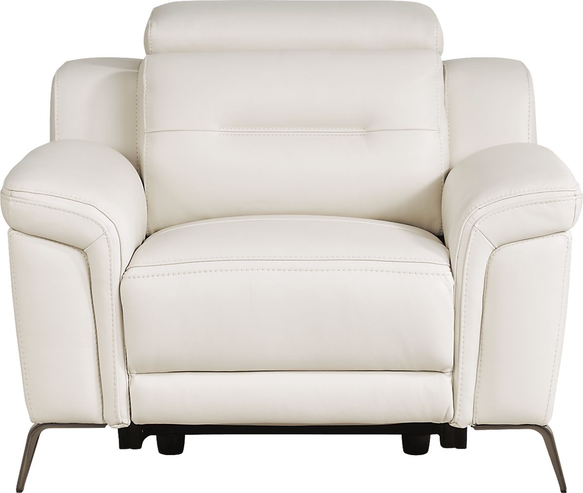 Castella 3 Pc Ivory Beige Leather Dual Power Reclining Living Room Set ...