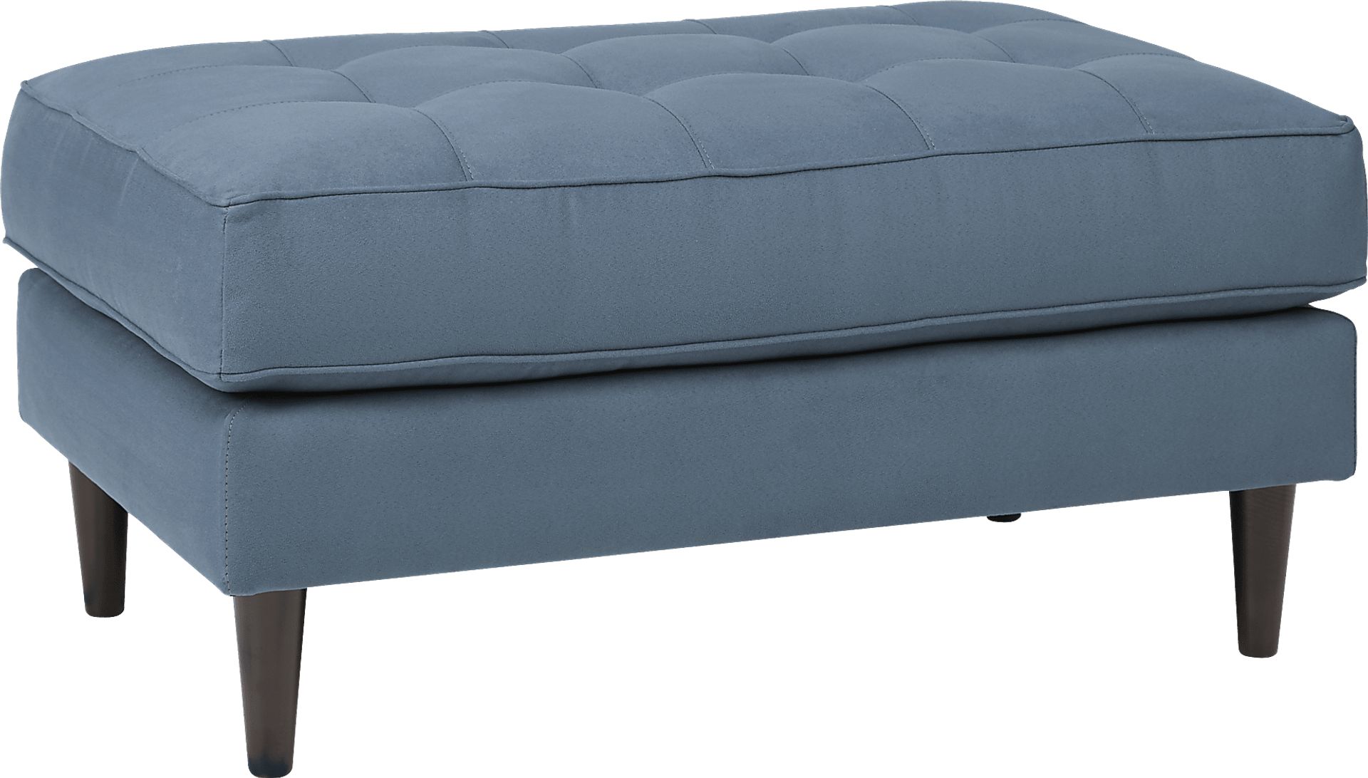 Sofia Vergara Pacific Palisades Indigo Blue Microfiber Ottoman | Rooms ...