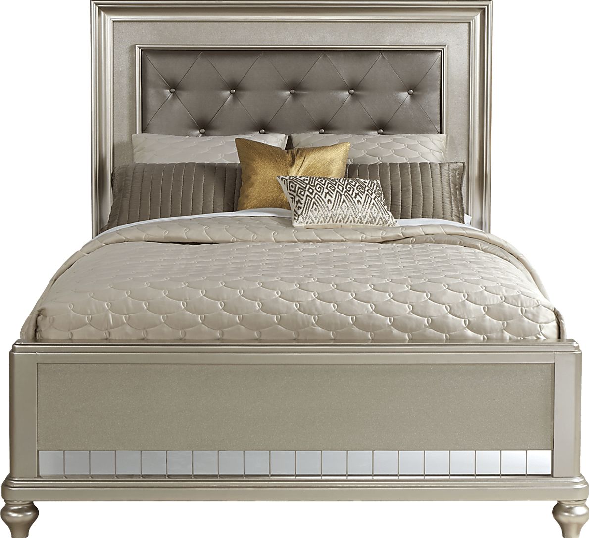 Paris Silver Gray 3 Pc King Bed - Rooms To Go