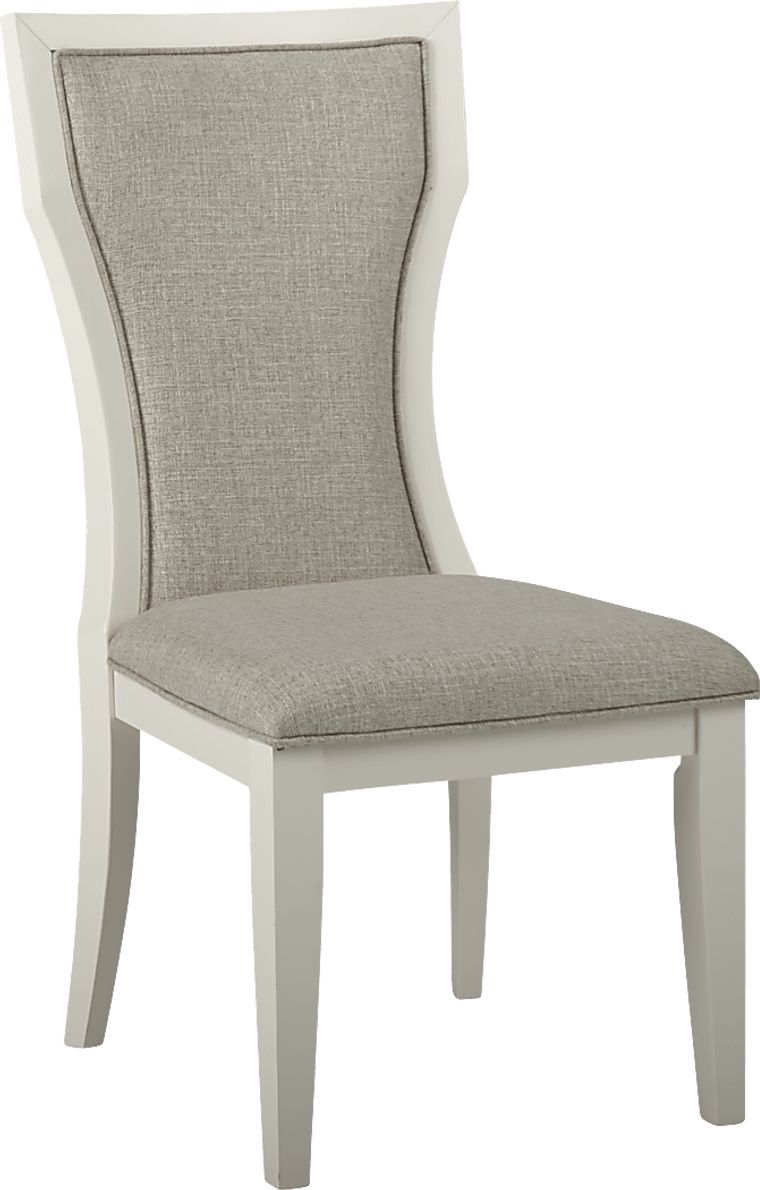 Santa Fiora White Colors,White Gray Rectangle Back Side Chair - Rooms To Go