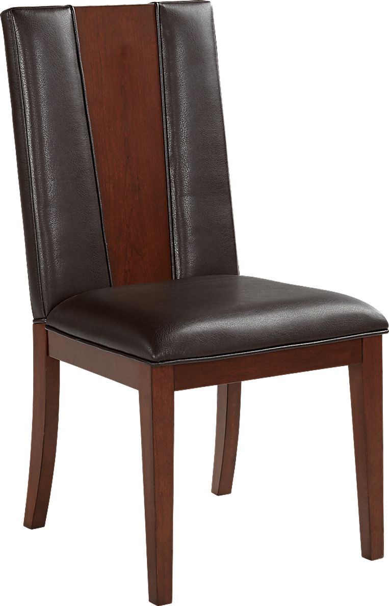 Savona Chocolate Wood Back Side Chair - Rooms To Go