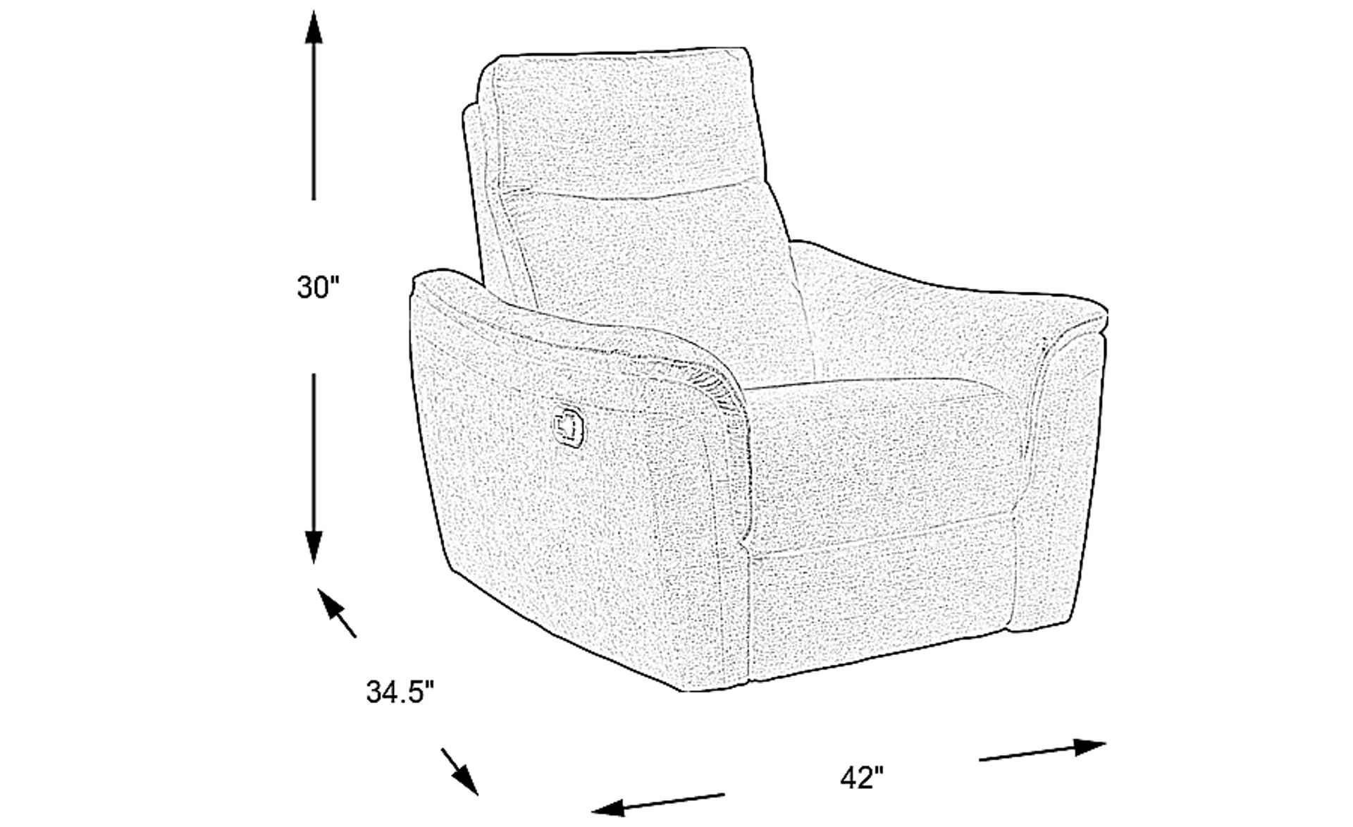 Turano Gray Textured Recliner | Rooms to Go