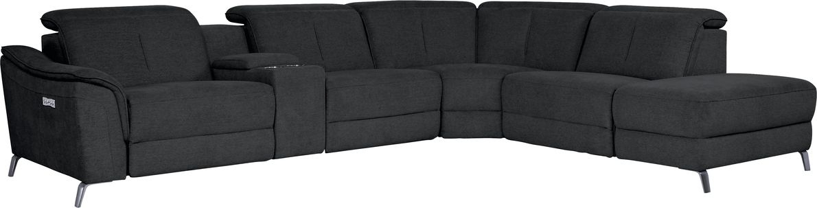 Sofia Vergara Turano Midnight Blue Textured 6 Pc Power Reclining ...