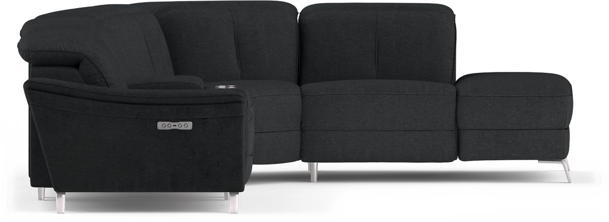 Sofia Vergara Turano Midnight Blue Textured 6 Pc Dual Power Reclining ...