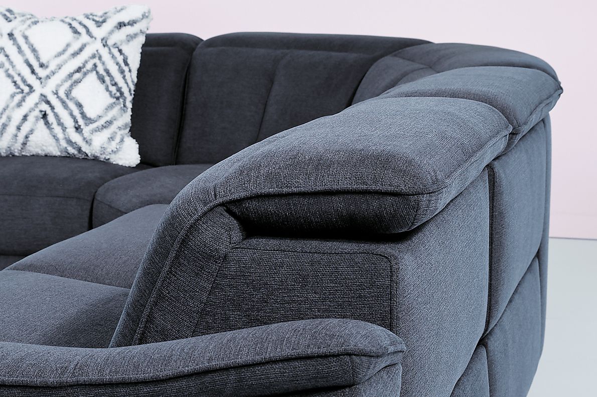 Turano Midnight 6 Pc Dual Power Reclining Sectional - Rooms To Go