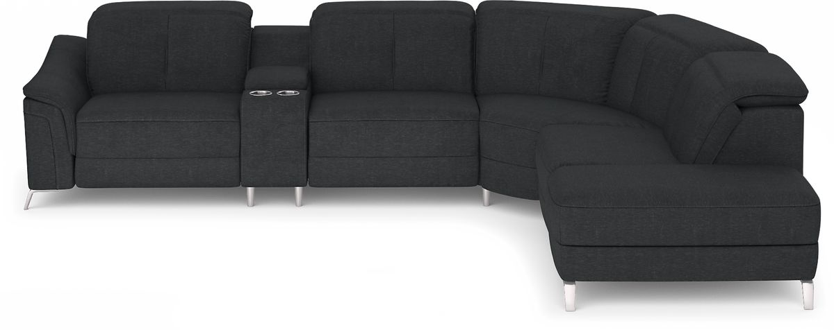 Sofia Vergara Turano Midnight Blue Textured 6 Pc Power Reclining ...