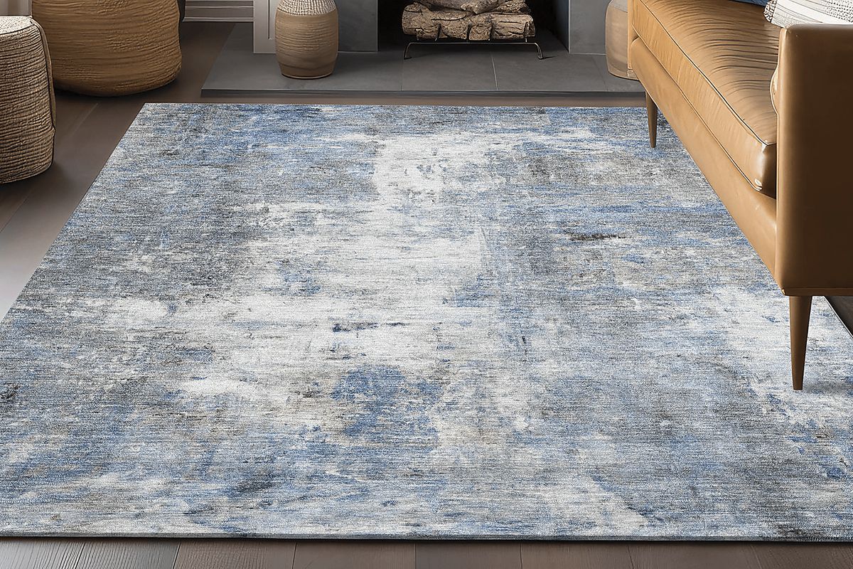 Softy Seaside Blue Rug | Rooms to Go