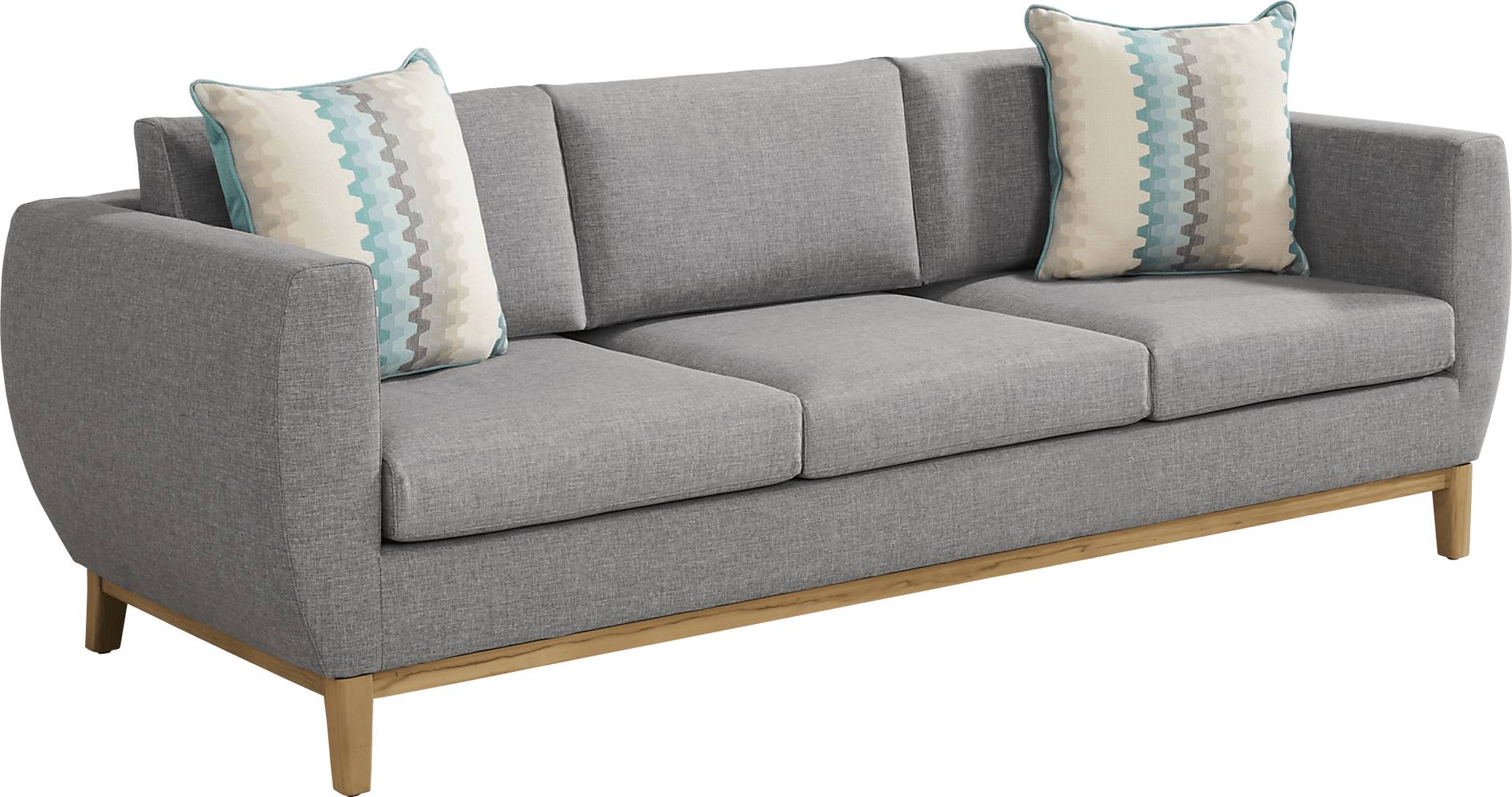 Soho 4 Pc Gray Teak Outdoor Seating Set With Club Chair, Sofa, Cocktail ...