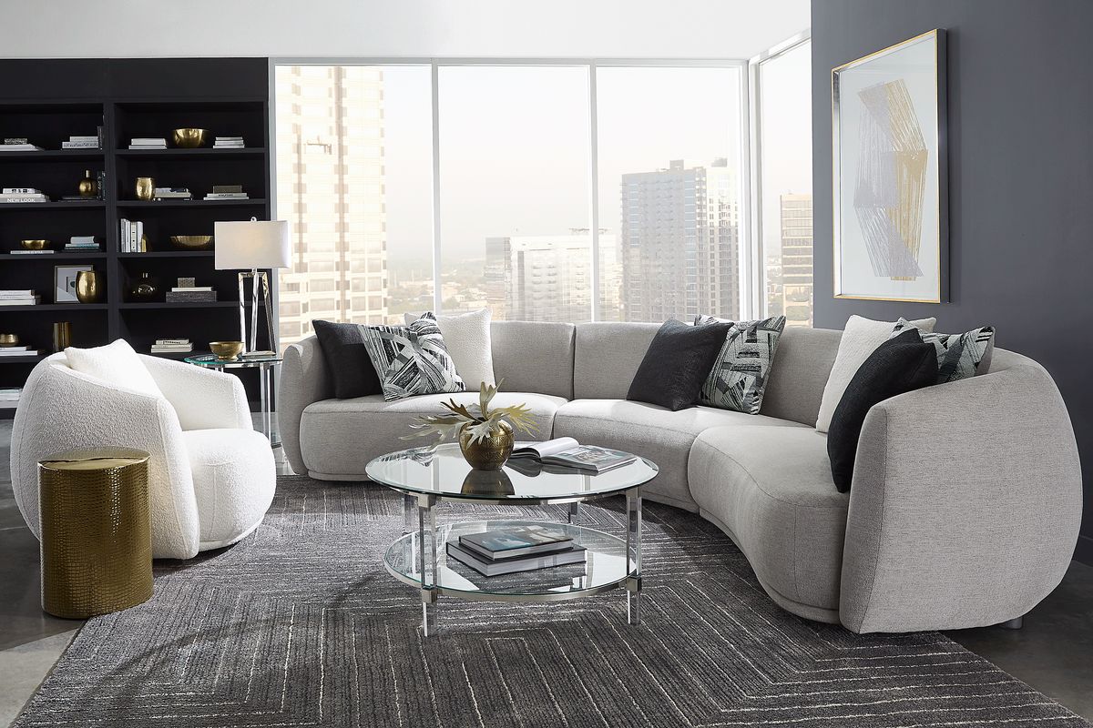 Soho Heights Gray Fabric 3 Pc Sectional | Rooms to Go