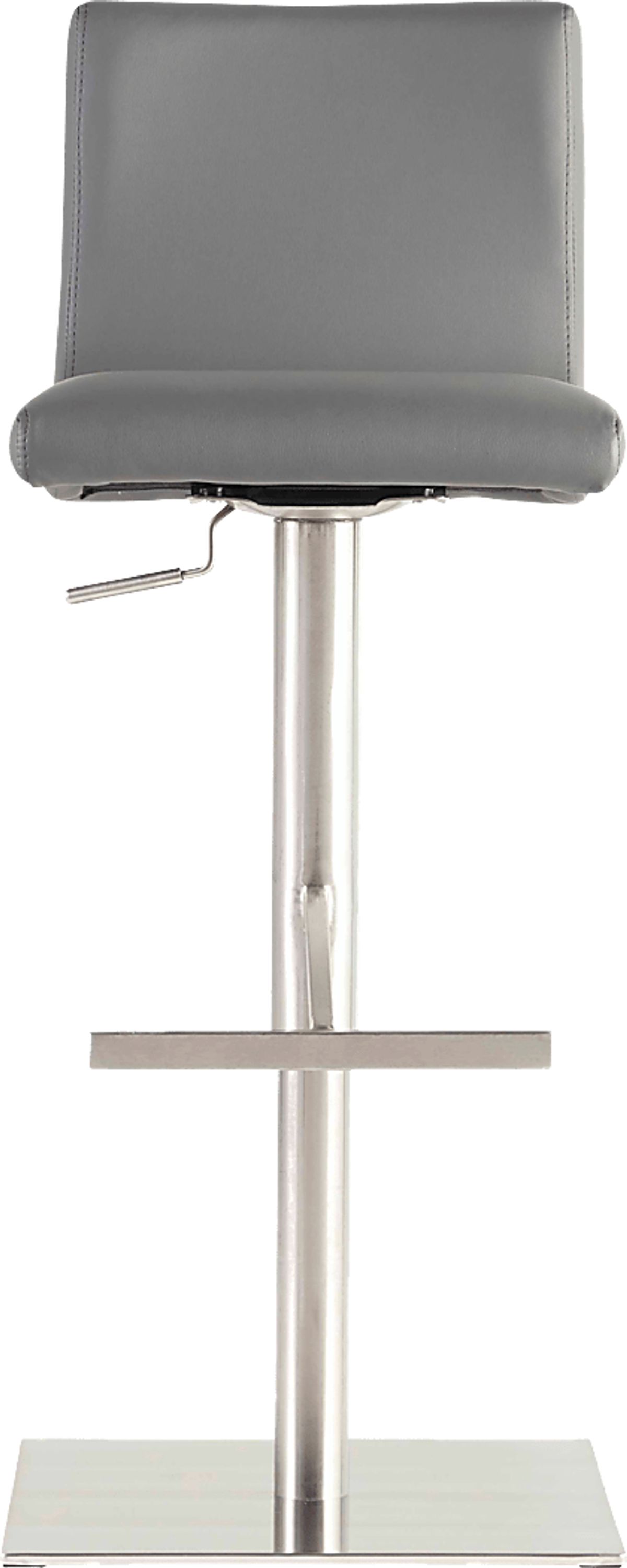 Soileau Dark Gray Leatherette Adjustable Height Barstool | Rooms to Go