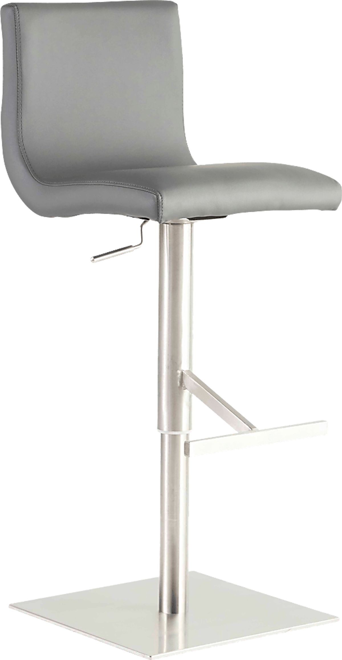 Soileau Dark Gray Leatherette Adjustable Height Barstool | Rooms to Go