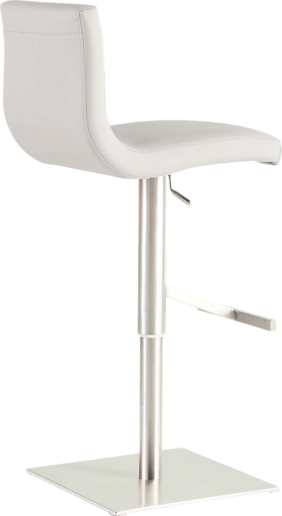 Soileau White Leatherette Adjustable Height Barstool | Rooms to Go