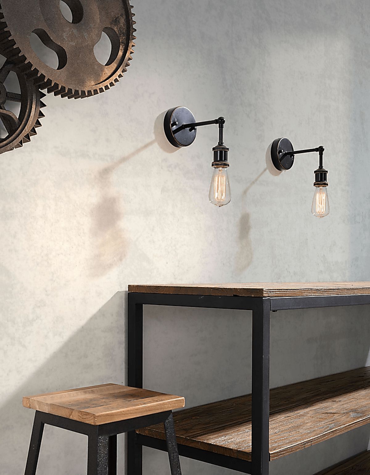 Solamere Drive Black Sconce | Rooms to Go