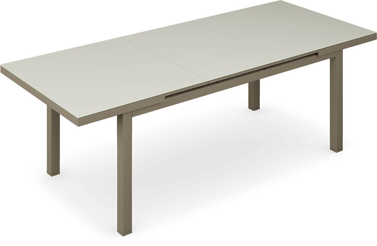 Solana 9 Pc Taupe Colors,Light Wood Aluminum Outdoor Dining Set With ...