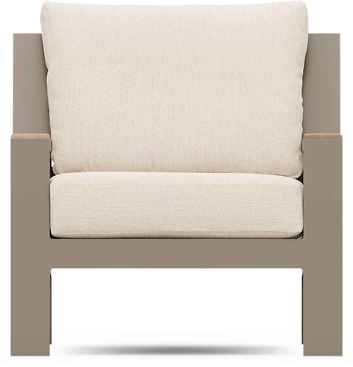 Solana 4 Pc Taupe Colors,Light Wood Buff Beige Aluminum Outdoor Seating ...