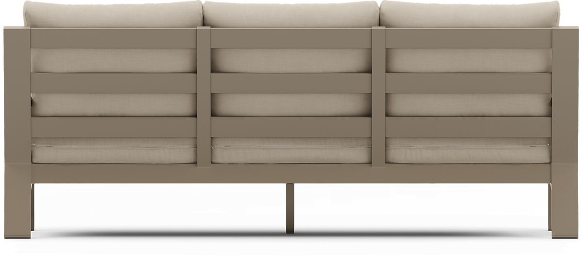 Solana 4 Pc Taupe Colors,Light Wood Buff Beige Aluminum Outdoor Seating ...