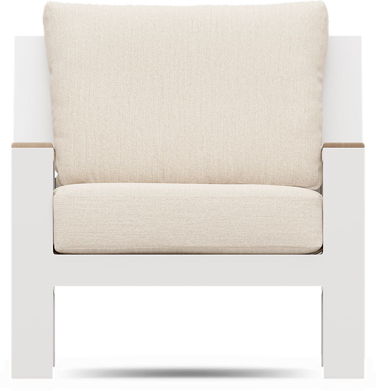 Solana 4 Pc White Colors,White Buff Beige Aluminum Outdoor Seating Set ...