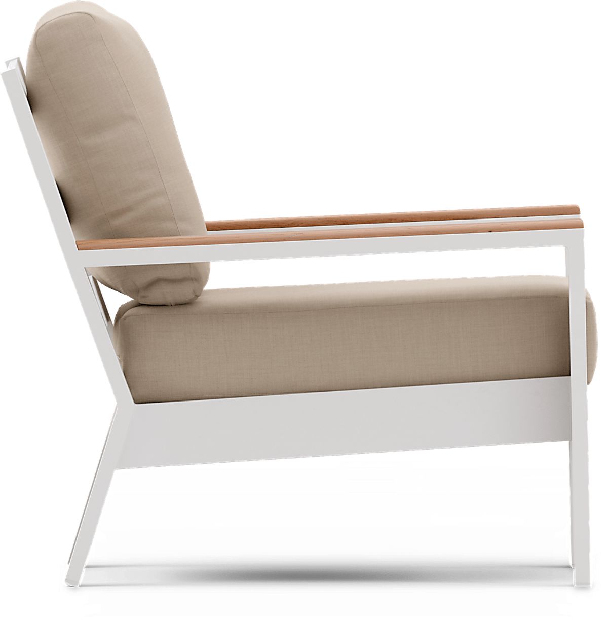 Solana 4 Pc White Colors,White Buff Beige Aluminum Outdoor Seating Set ...