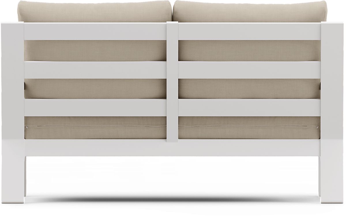 Solana 4 Pc White Colors,White Buff Beige Aluminum Outdoor Seating Set ...