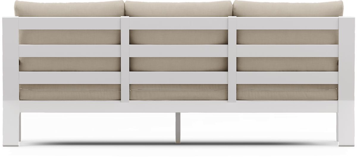 Solana 4 Pc White Colors,White Buff Beige Aluminum Outdoor Seating Set ...