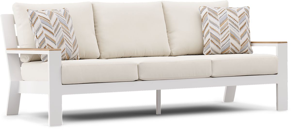 Solana 4 Pc White Colors,White Natural Beige,White Aluminum Outdoor ...