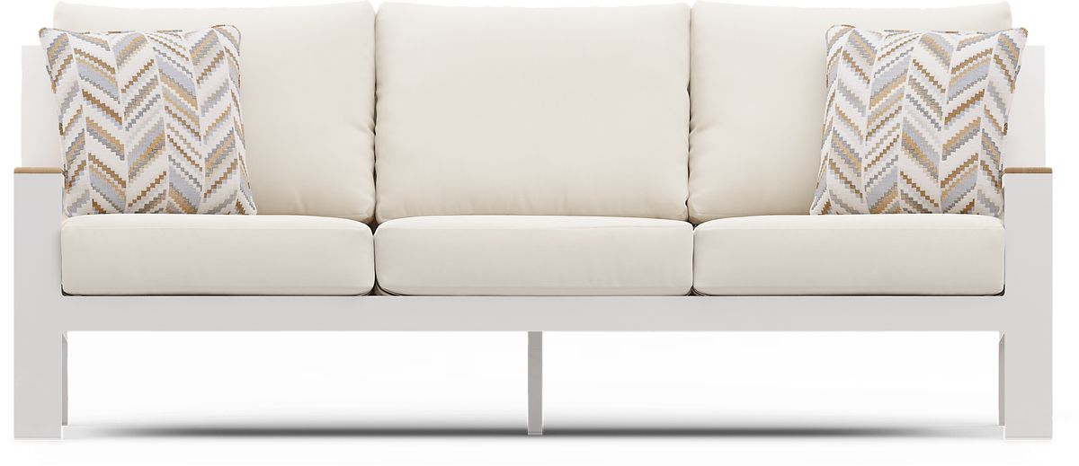 Solana 4 Pc White Colors,White Natural Beige,White Aluminum Outdoor ...