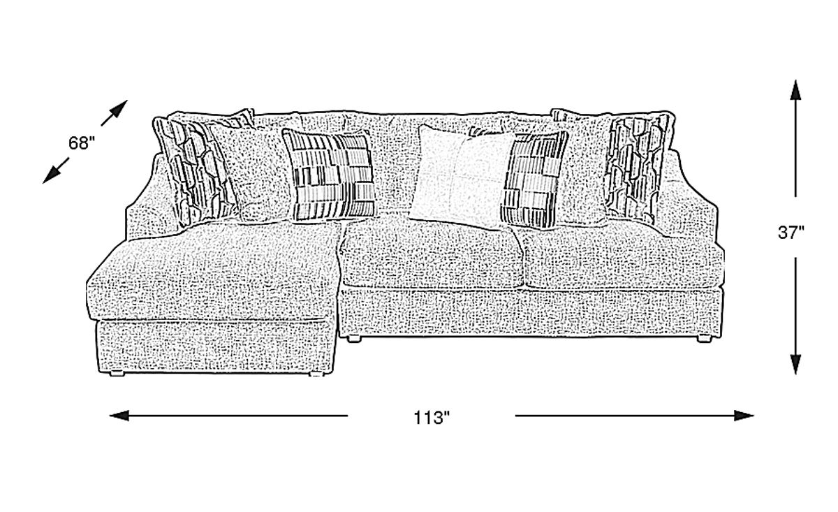 Drew & Jonathan Sonoma Cobblestone Gray Knitted 2 Pc With Left Chaise ...