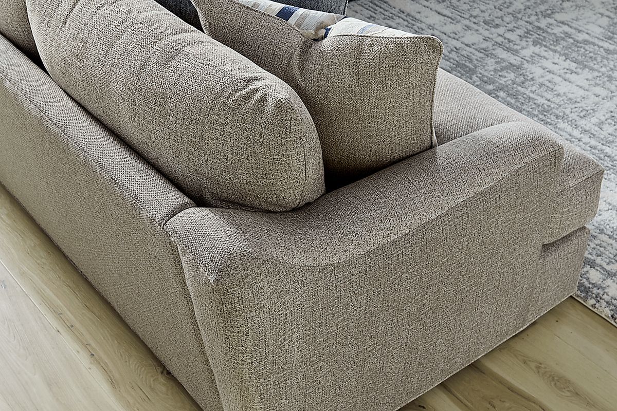 Drew & Jonathan Sonoma Cobblestone Gray Knitted 3 Pc Sectional | Rooms ...