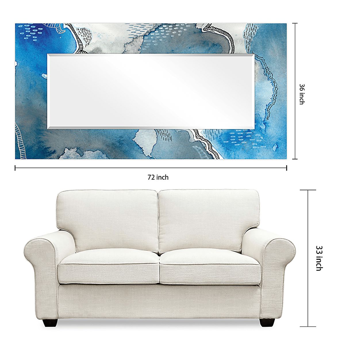 Sorele Light Blue Mirror - Rooms To Go