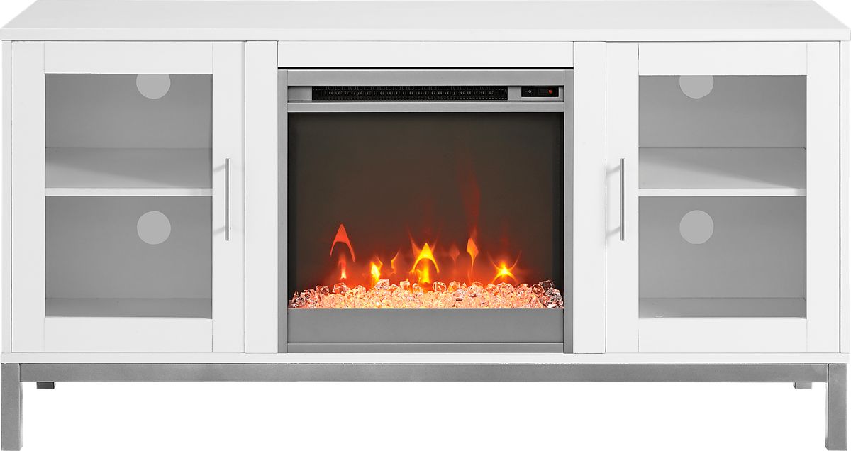 Sorrell White Colors,White Firebox Console | Rooms to Go