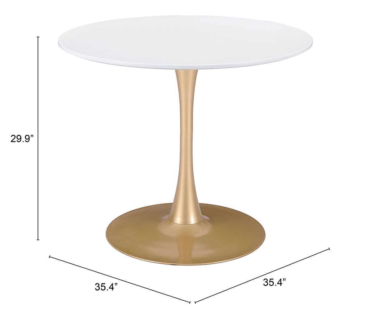 Sosie Gold Round Dining Table - Rooms To Go