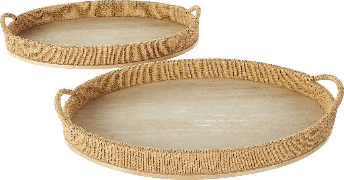 Sothea Brown Tray, Set Of 2 | Rooms to Go
