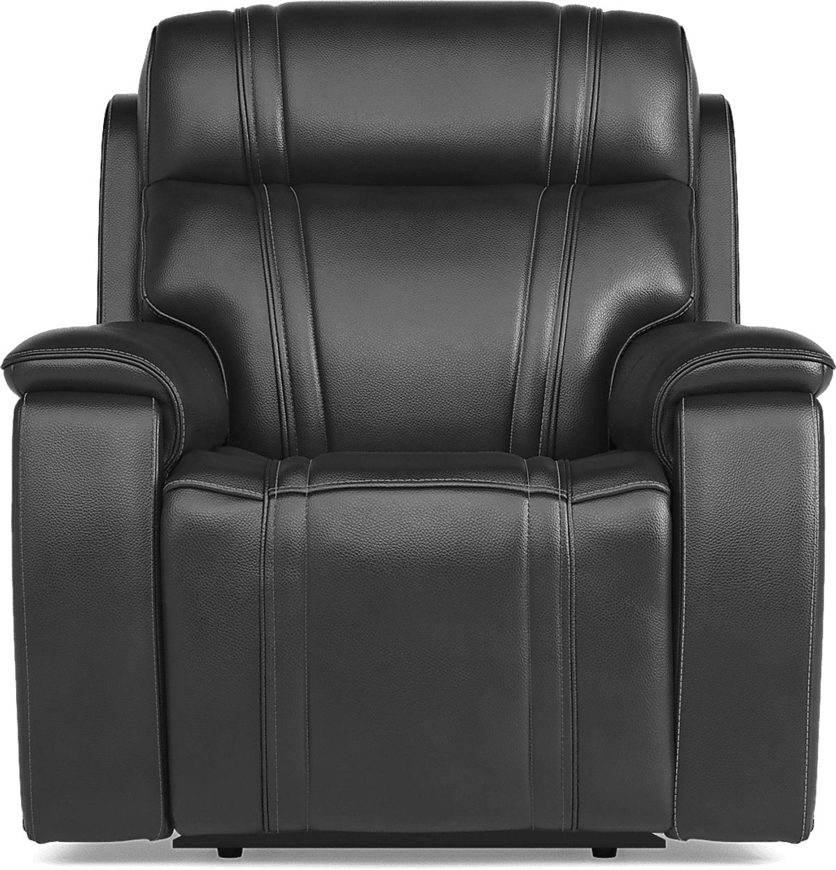 Sound Tech Black Leather Triple Power Recliner With Audio | Rooms to Go