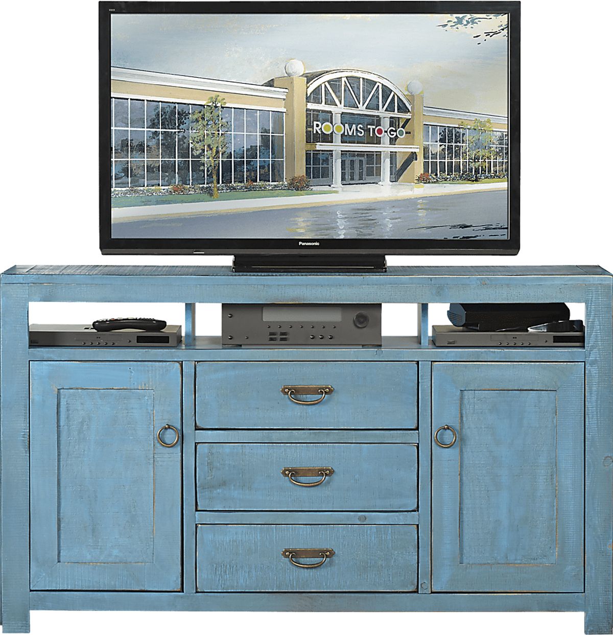 South Creek Blue Colors Console | Rooms to Go