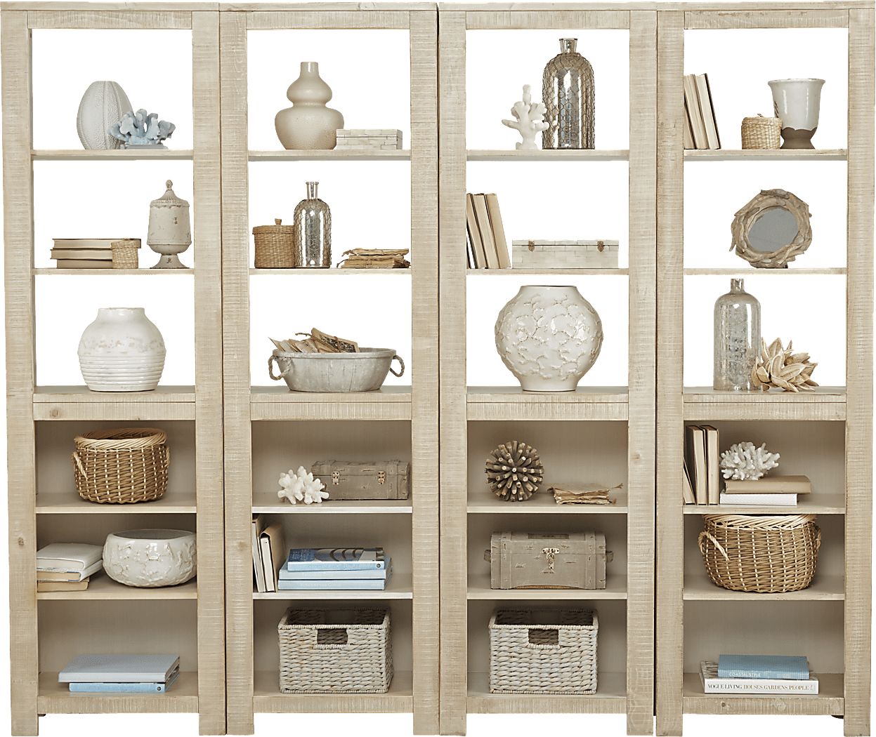South Creek White 4 Pc Bookcase Set - Rooms To Go