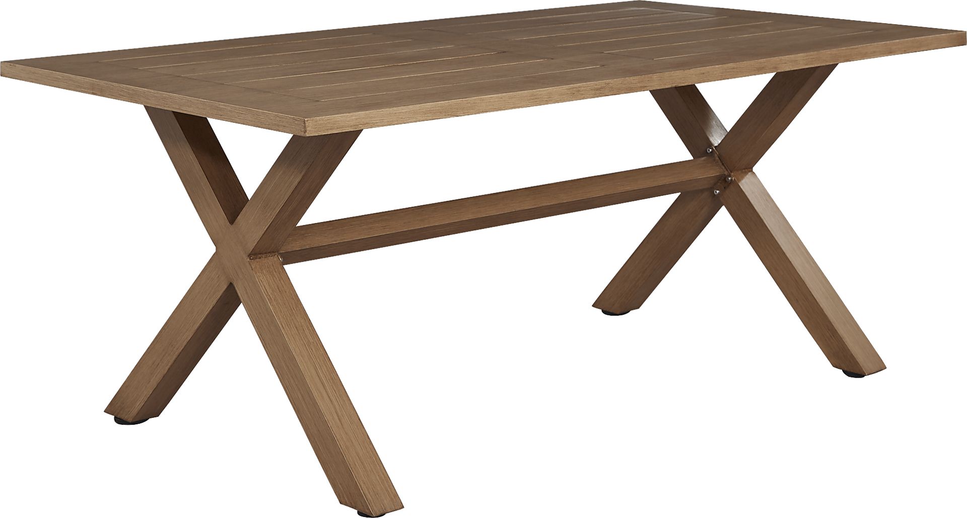 Southport Tan Light Wood Aluminum Outdoor Dining Table | Rooms to Go